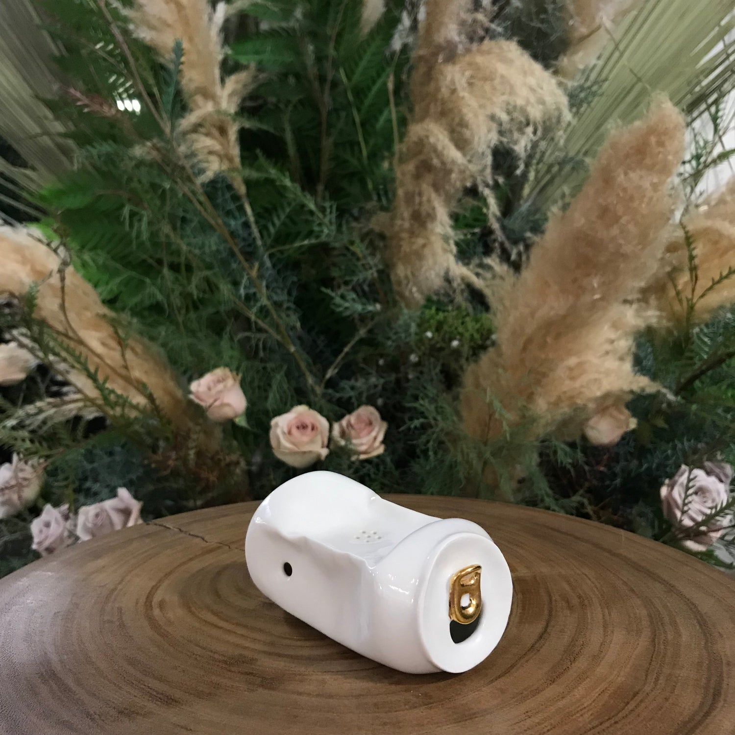 Ceramic Can Pipe - Gold Tab by Candy Relics